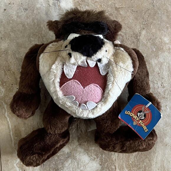 Warner Bros. | Toys | Vintage Taz Plush Looney Tunes Tasmanian Devil ...